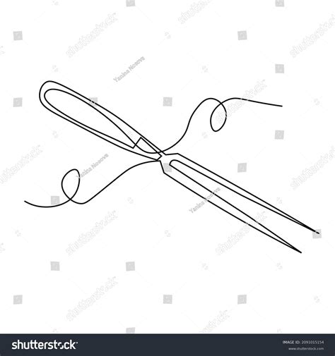 Vector Abstract Continuous One Single Simple Stock Vector Royalty Free