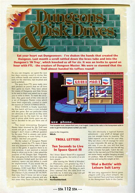 Interviews And Articles FTL Games Dungeon Master Encyclopaedia