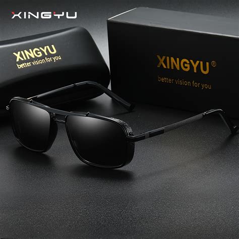 Trendy Cool Vintage Metal Frame Polarized Exquisite Textured Temples