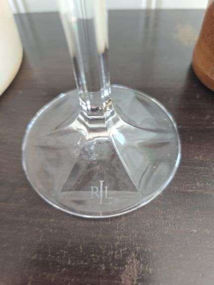 Ralph Lauren Crystal Champagne Flute Glasses Baker Auctions And Real