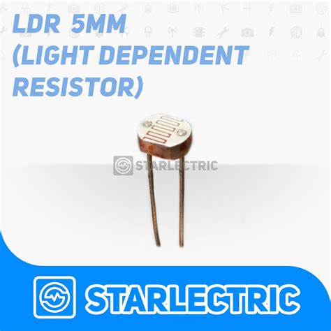Jual LDR Light Dependent Resistor 5mm Sensor Cahaya Shopee Indonesia