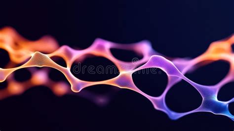 Abstract Neural Network Visualization Glowing Molecular Connections