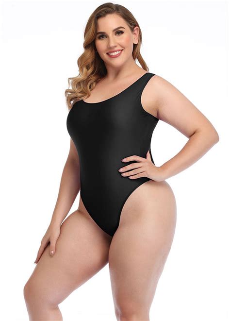 Womens Plus Size Bodysuit High Cut Sexy Leotard
