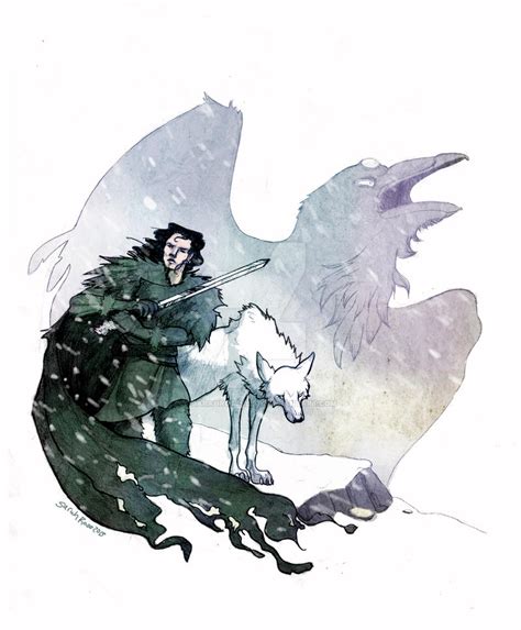 Jon And Ghost By Sarahrosekelly On Deviantart