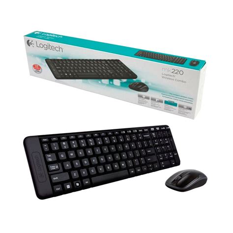 Kit Teclado E Mouse Sem Fio Logitech MK220 Preto USB