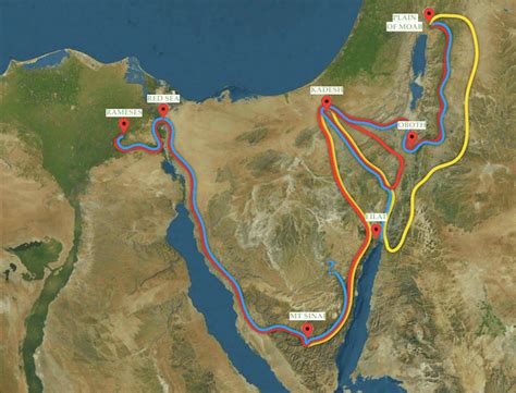 Map Of Israelites Leaving Egypt