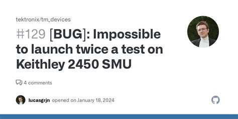 BUG Impossible To Launch Twice A Test Issue Tektronix Tm Devices GitHub