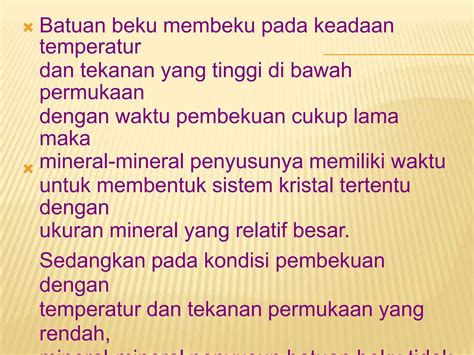 Jenis Batuan Geologi Di Indonesia Pptx