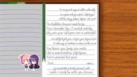 Natsuki Ddlc Poem Words Yuri And Natsuki Poem Lvtqdc