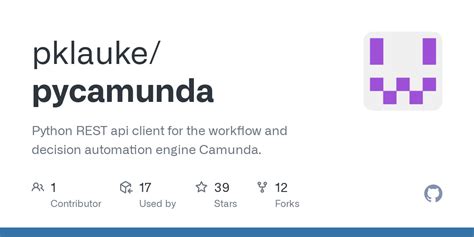 Github Pklaukepycamunda Python Rest Api Client For The Workflow And