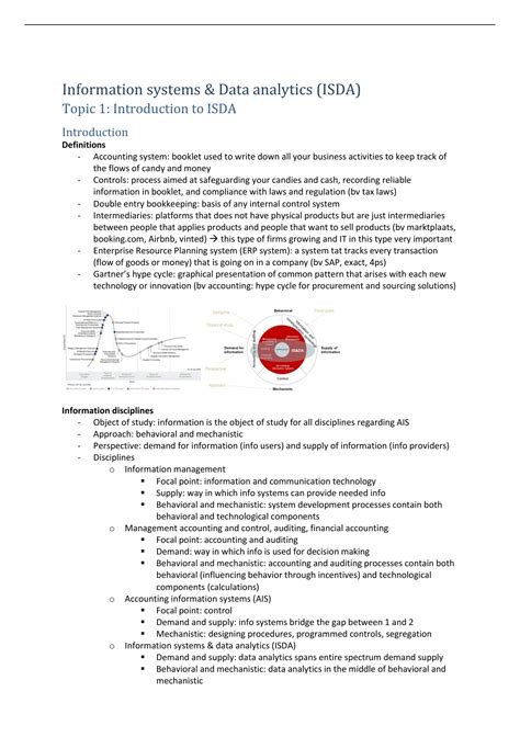 Summary Of All Lectures Of The Course Information Systems And Data