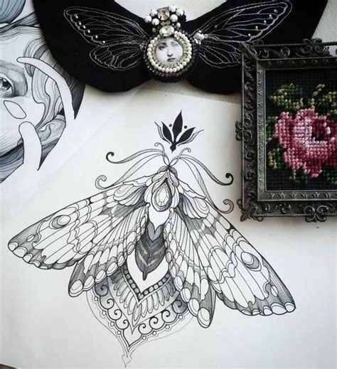 Small Bee Tattoo On Black And White Wall