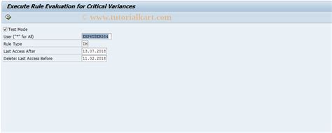 FCOM ALERT IMV SAP Tcode Investment Program Rule Evaluation