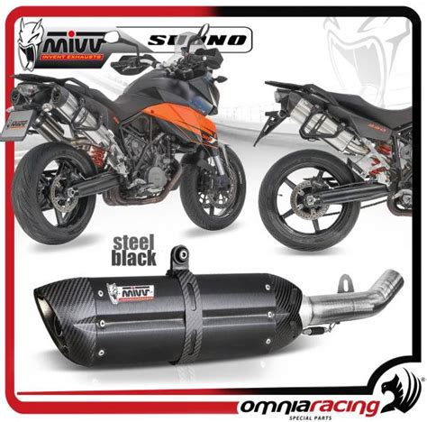 Mivv Suono Steel Black 2 Slip On Exhaust Homologated For Ktm 990