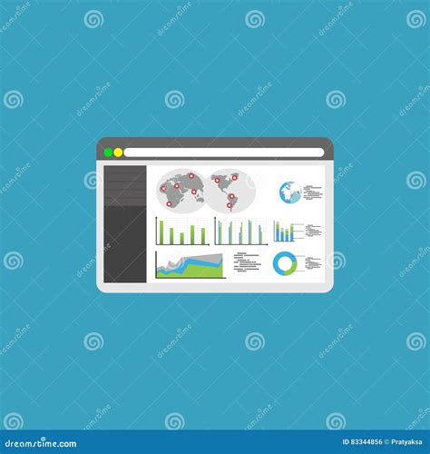 Website Dashboard Business Dashboard Symbol Vector Illustration