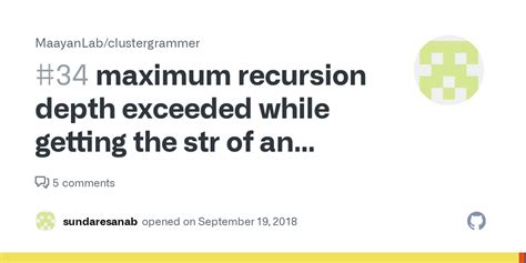 Maximum Recursion Depth Exceeded While Getting The Str Of An Object Clustermap · Issue 34
