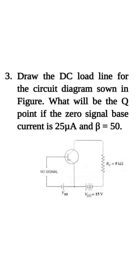 Solved Draw The DC Load Line For The Circuit Diagram Sown Chegg