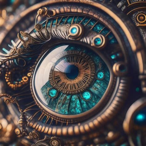 Premium Ai Image Abstract Futuristic Cyberpunk Eye Ai Generated