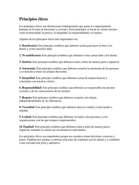 Principios Eticos Pdf