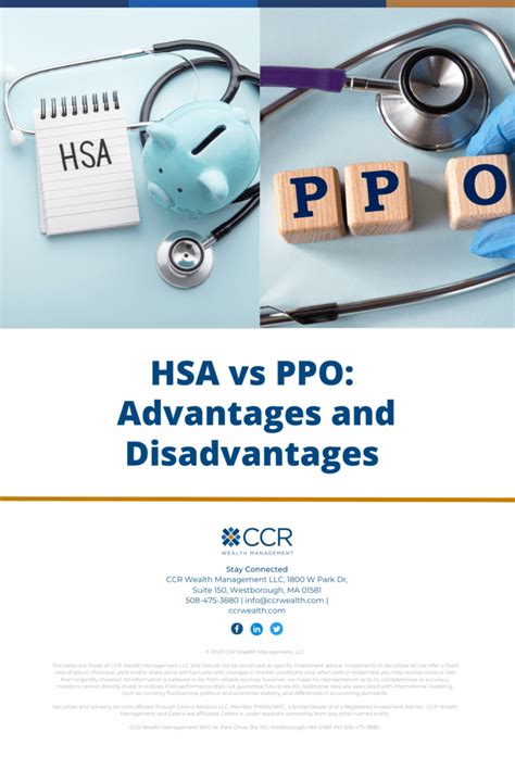 Hsa Vs Ppo Advantages And Disadvantages Ccr Wealth Management