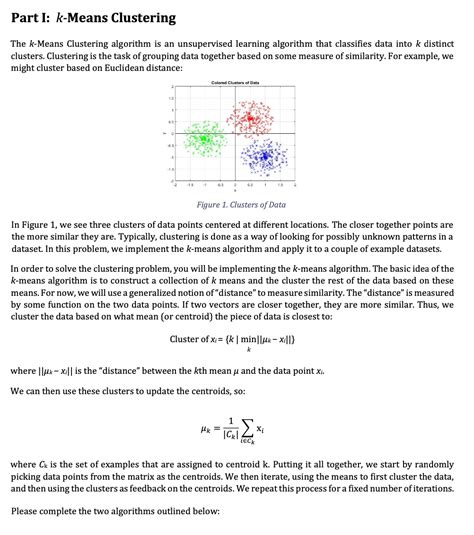 Solved The K Means Clustering Algorithm Is An Unsupervised Chegg