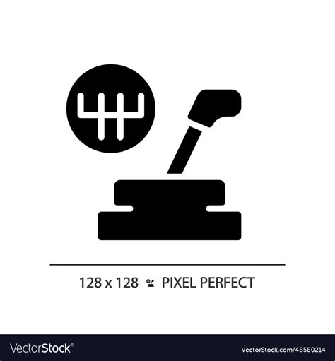 2d Glyph Style Car Gear Lever Icon Royalty Free Vector Image