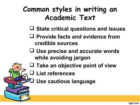 Academic Text Style And Structure Ppt