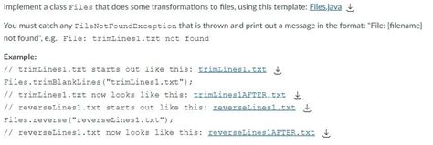 Solved Implement A Class Files That Does Some