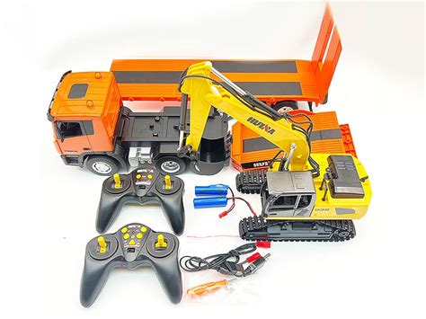 HuiNa CH RC Platform Trailer And CH Excavator Ghz Set
