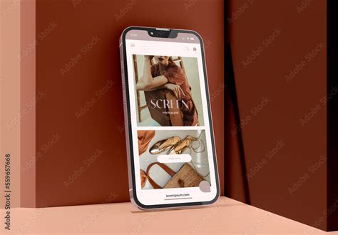 Smartphone For Application UI Designs Mockup Stock Template Adobe Stock