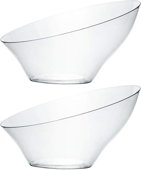 Amazon PLASTICPRO Disposable Angled Plastic Bowls Round Medium