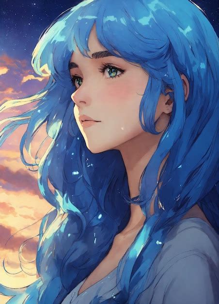 Photos Fille Anime Cheveux Indigo 94 000 Photos De Haute Qualité