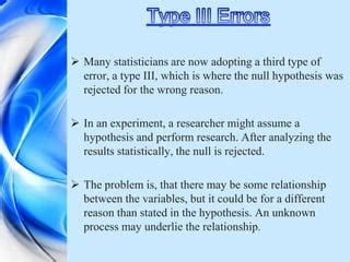 Type I And Type Ii Errors PPTX