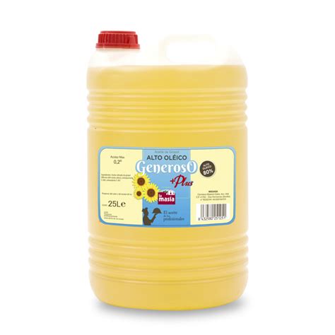 Aceite De Girasol Alto Oleico Plus Generoso