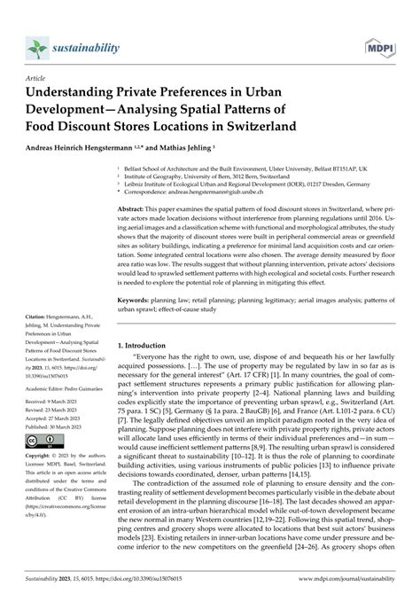 Pdf Understanding Private Preferences In Urban Development