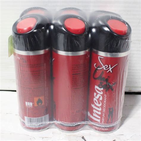 New 6 Pack Intesa Uni Sex Parfum Deodorant