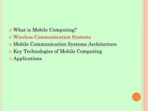 Ppt What Is Mobile Computing Wireless Communication Systems Mobile