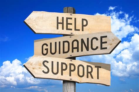 Premium Photo Help Guidance Support Wooden Signpost With Three Arrows