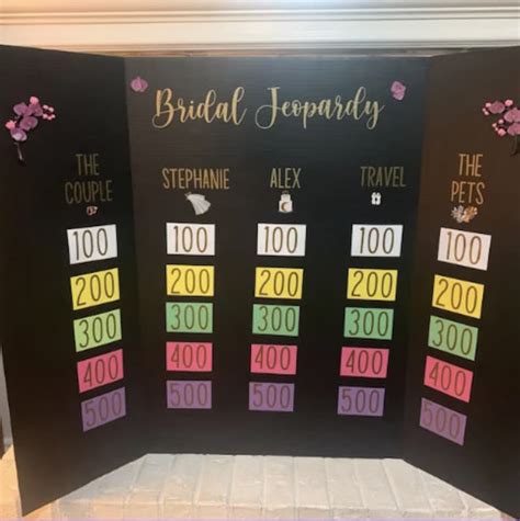 Template Bridal Shower Jeopardy Print Outs Canva Template Etsy