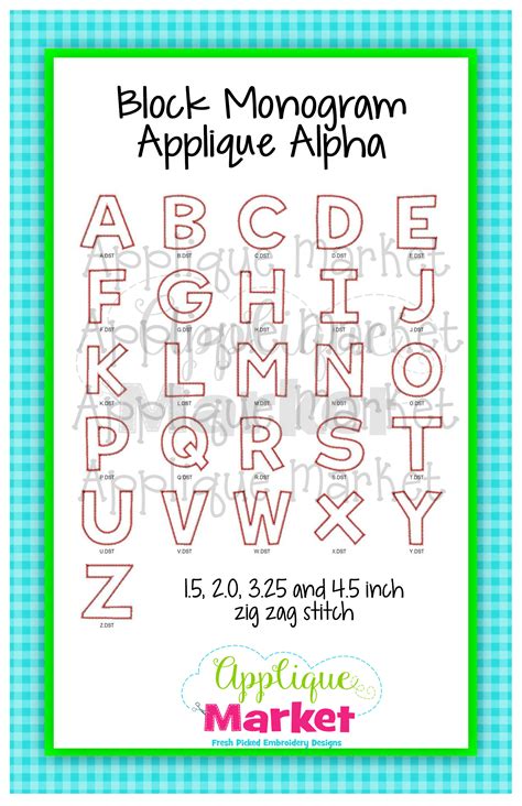 block monogram font