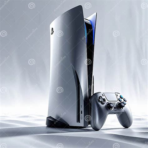 Sleek Gaming Console With Controller In Minimalist Design Stock