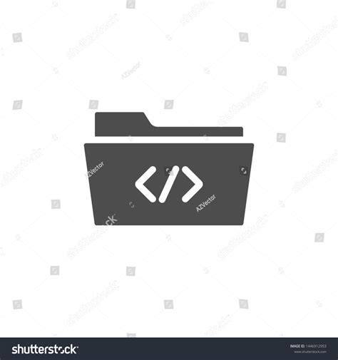 Code File Folder Icon Vector Stock Vector Royalty Free 1446912953 Shutterstock
