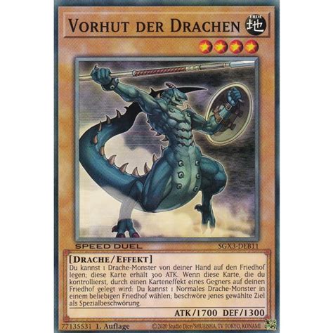 Vorhut Der Drachen SGX3 DEB11 Speed Duel GX Duelists Of Shadows Kaufen