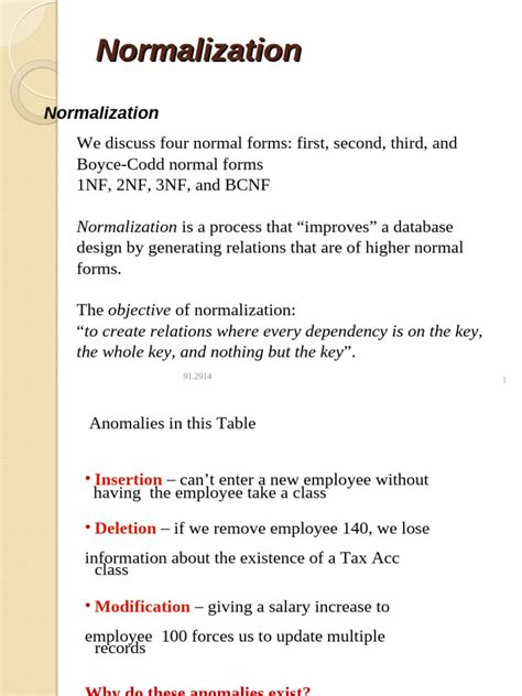 Understanding Database Normalization Forms Pdf Data Information