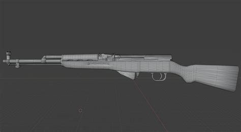 Sks Simonov 1945 3d Model Cgtrader