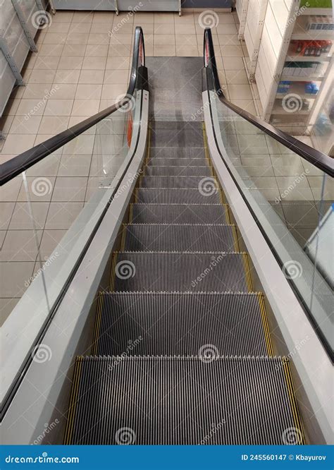 Escalator Steps Close Up Stock Image Image Of Subway 245560147