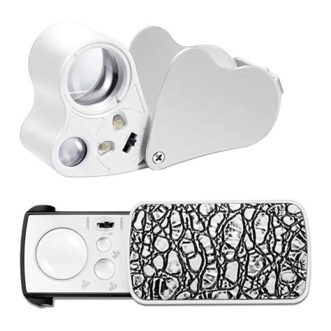 2 Pieces Jewelers Loupe 30x 60x 90x Jewelers Eye Loupe Magnifier