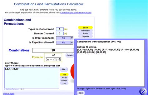 Solved Combinations Without Repetition PTC Community