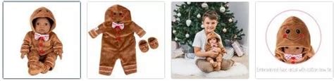 Chad Valley Tiny Treasures Gingerbread All In One Dolls Outfit Tiny