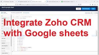 Connect Google Sheets With Zoho CRM SynthMind